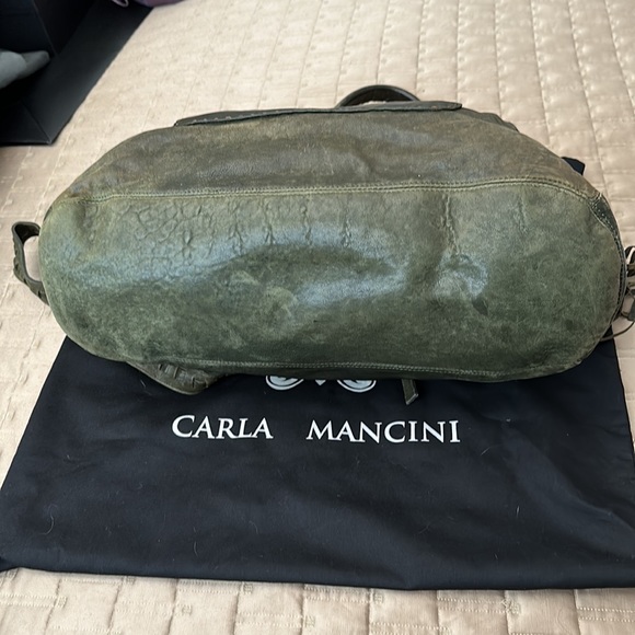 Carla Mancini | Bags | Carla Mancini Green Leather Crossbody Bag | Poshmark